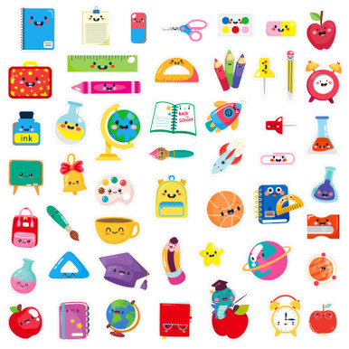WhatSign Back To School Stickers for Kids Students 50Pcs Kindergarten ...
