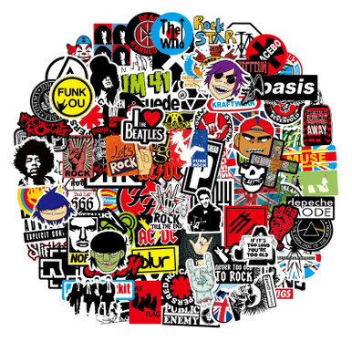 100pcs Rock Band Stickers Classic Rock Music Stickers for Adults ...