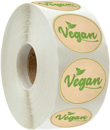 Vegan Stickers |500 Count | 1.5 Inch | Food Labels Stickers | Vegan ...
