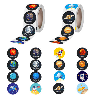 1000 Pieces Solar System Stickers for Kids 1 inch Self Adhesive Cute ...