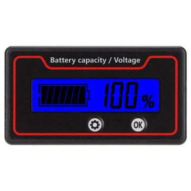 12-84V Battery Capacity Indicator Voltage Meter, Battery Monitor ...