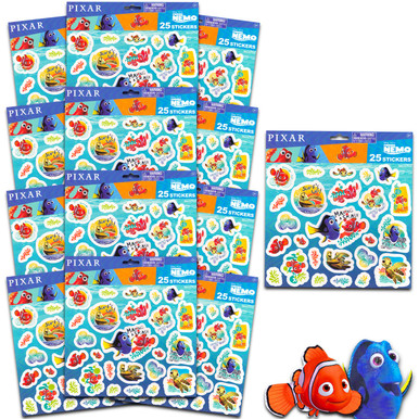 Finding Nemo Stickers 12 Pack - 300 Disney Finding Nemo Stickers for ...