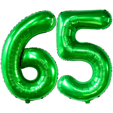 KatchOn, Dark Green 65 Balloon Numbers - 40 Inch | Green 65 Number ...