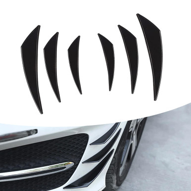 ZKFAR Pack-6 Auto Front Bumper Lip Splitter, Car Spoiler Canards Kit ...