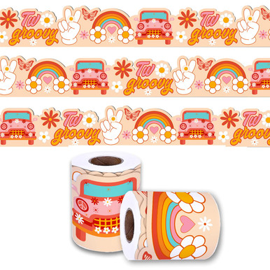 Boho Bulletin Board Borders, 68ft Groovy Bulletin Board Border ...