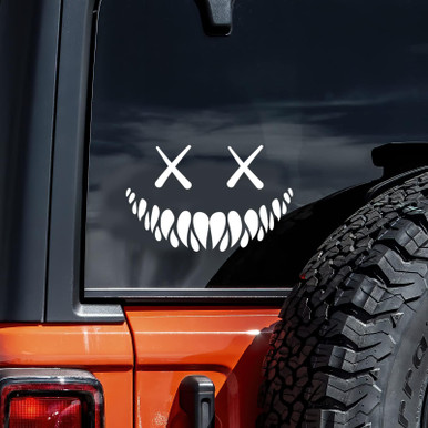 1 Smiley Face Sticker - Large Vinyl Decal for Car, Truck, Van, SUV ...