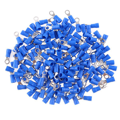 100Pcs 16-14AWG Insulated Terminals Ring Electrical Wire Crimp ...