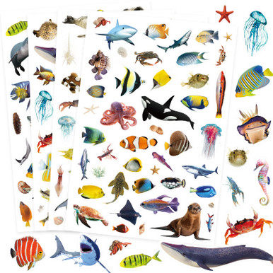 Ocean Animals Stickers Party Favors 820 Counts Ocean Sea Animals ...