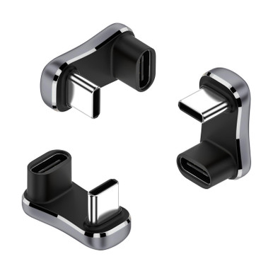 Poyiccot USB C U Shape Adapter, (3Pack) USB C 180 Degree Adapter for ...