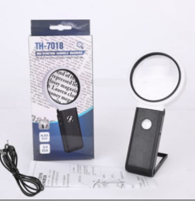 Magnifying Glass with Light and Stand, Folding Design 6 LED Illuminated ...