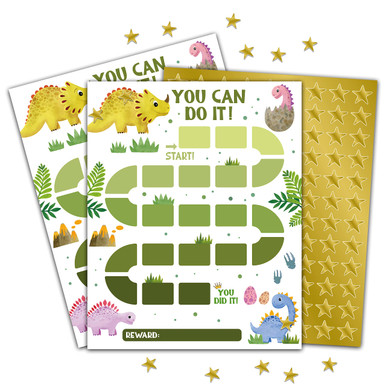 Dinosaur Reward Chart, Tropical Dino Behavior Chart, Toddler Daily ...