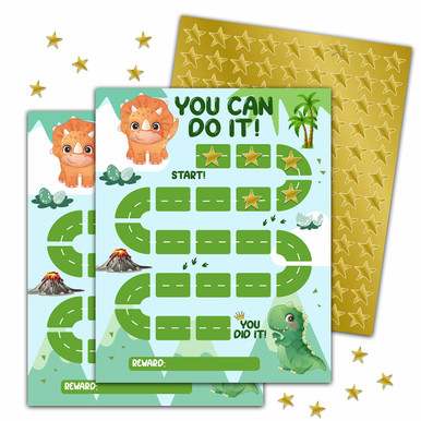 Dinosaur Reward Chart for Kids, Tropical Positive Behavior Chart, Potty ...