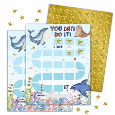 Under the Sea Reward Chart for Kids, Ocean Animals Positive Behavior ...