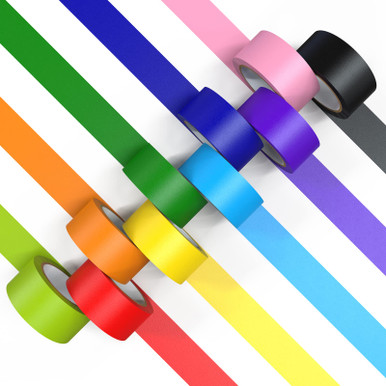 CHIYUNS Colored Masking Tape Rolls, 1 inch Wide Total 360 ft Long ...