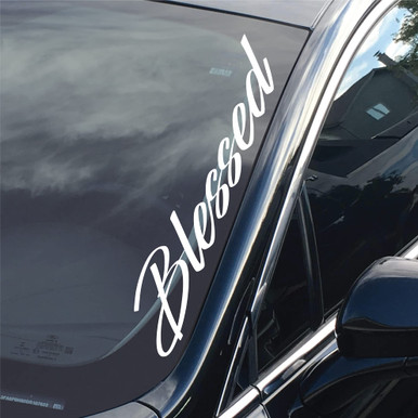 Blessed Side Windshield Banner Decal/Sticker 20 inch - Warehousesoverstock