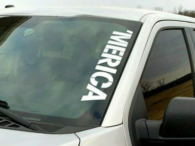Vital All-Terrain 'Merica Vertical Windshield Vinyl Decal Sticker 22" x ...