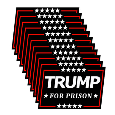 10 Pack Trump for Prison Anti Trump Stickers Laptop Bumper Decal Window ...
