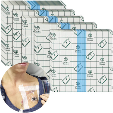 50 Pcs Chest Port Shower Cover Waterproof Adhesive Bandage Protector 4 ...
