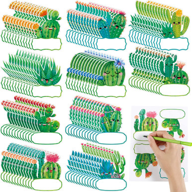 Cactus Name Tags Watercolor Cactus Cutouts 10 Styles Cactus Stickers ...