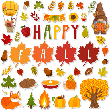 Konsait 51 PCS Fall Bulletin Board Decorations Fall Classroom ...