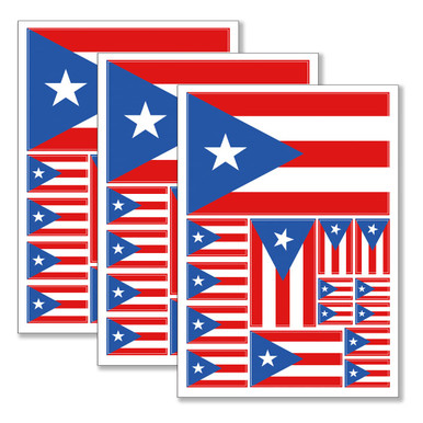 QQSD Puerto Rico Flag Sticker Puerto Rican Decal in Multiple Sizes (3 ...