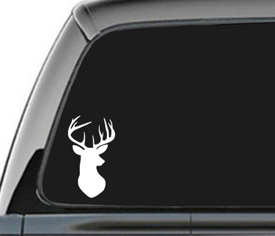 StickNPrint Deer Head Vinyl Decal, Premium Waterproof Buck Decal for ...