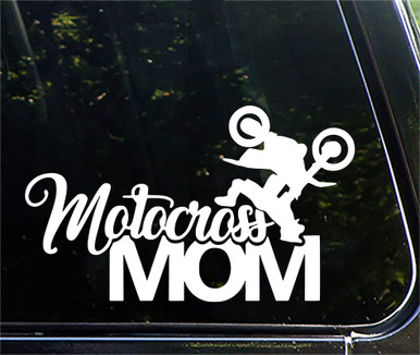 Ten Four Distributions Biker Motocross Mom Girl Stunt Motorcycle Vinyl ...