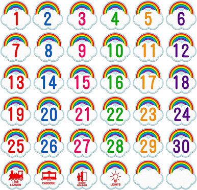 SICOHOME Number Spot Markers Stickers,36pcs Classroom Line-up Helper ...