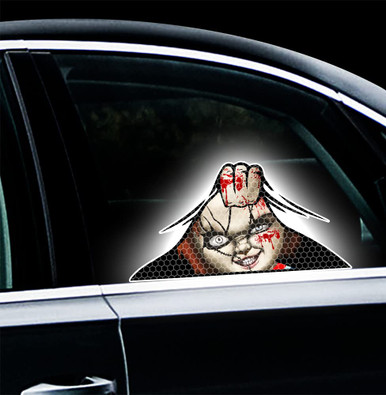 Iprokiu High Intensity Reflective Horror Sticker for Car Halloween ...