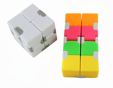 SET OF 2 Infinity Cubes - Magic Endless Folding Fidget Toy - Flip Over ...