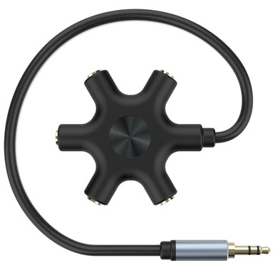 Multi Headphone Audio Splitter, 5-Way Jack 3.5mm Audio Stereo Headset ...