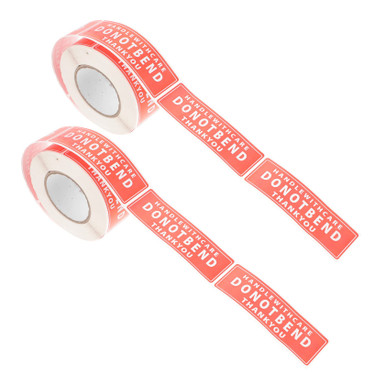 Stiker 2 Rolls Warning Stickers Handle with Care Label Warning Labels ...