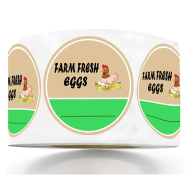 Farm Fresh Eggs Stickers?2 Inch Round - Fresh Eggs Farmer's Market ...
