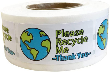 2X1 Inch Please Recycle Me Package Stickers,Reuse Label for Bottle ...