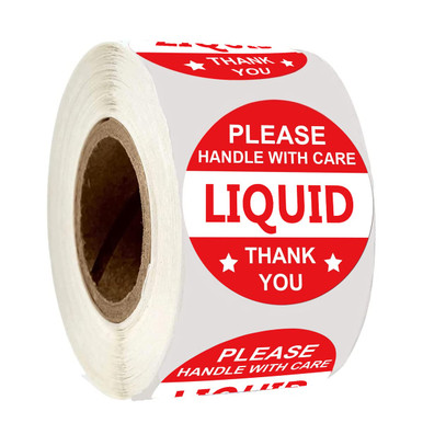 Fragile Liquid Handle with Care Warning Stickers, 2 inch Liquid ...