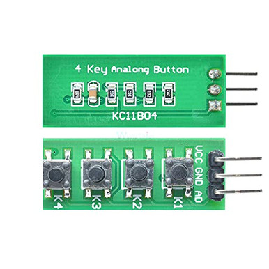 3.3V 5V KC11B04 4 Key Analog Buttons AD Keypad Board Module ADC Port Keyboard for Arduino UNO ...