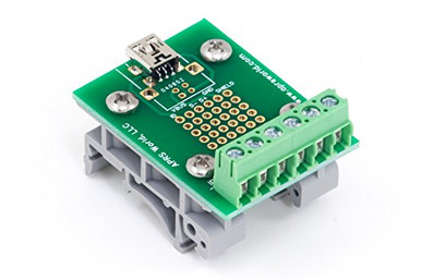Mini USB Breakout Board to Screw Terminals with DIN Rail Clips ...