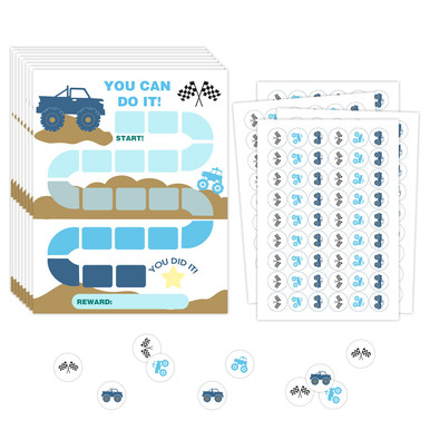 Behavior Reward Chart for Toddlers Boys Girls, You Can Do It, Monster ...