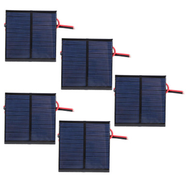 Solar Power Module, Mini Solar Panel 5Pcs DC 5.5V 0.6W Polysilicon ...