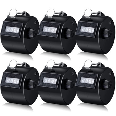 TOODOO 6 Pack Hand Tally Counter 4 Digit Mechanical Palm Click Counter ...