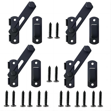 4 Pack Barn Door Latch, 180 Degree Flip Sliding Barn Door Lock ...