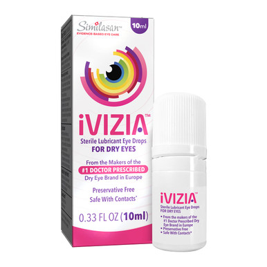 iVIZIA Sterile Lubricant Eye Drops for Dry Eyes, Preservative-Free ...