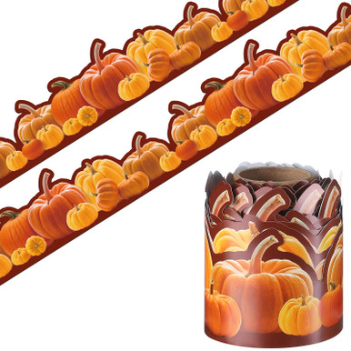 Colarr 36 Feet Pumpkin Bulletin Board Borders Fall Bulletin Border ...