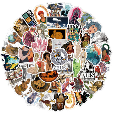 52Pcs Greek Mythology Aesthetics Stickers Pack?Halloween Decoration ...