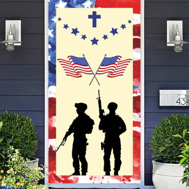 Army Decorations for Party Bootcamp Banner Backdrop Patriotic Theme ...
