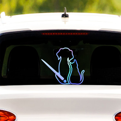 Iprokiu Dog and Cat Rear Wiper Sticker for Car Cartoon Animal Funny Dog ...
