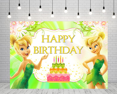 Tinkerbell Backdrop for Birthday Party Supplies 5x3ft Fairy Photo ...