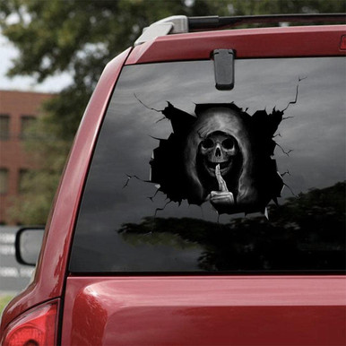 JINYUNDUOSP Silent Death car Sticker, Skull Sticker Car Decals, Car ...
