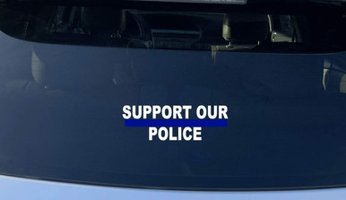 Xpin Graphics Support Our Police Thin Blue Line Decal Sticker 10" x 3.3 ...