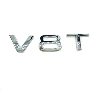 V8T Emblem for AUD Car Styling Fender Side Badge Discharge Logo Sticker ...